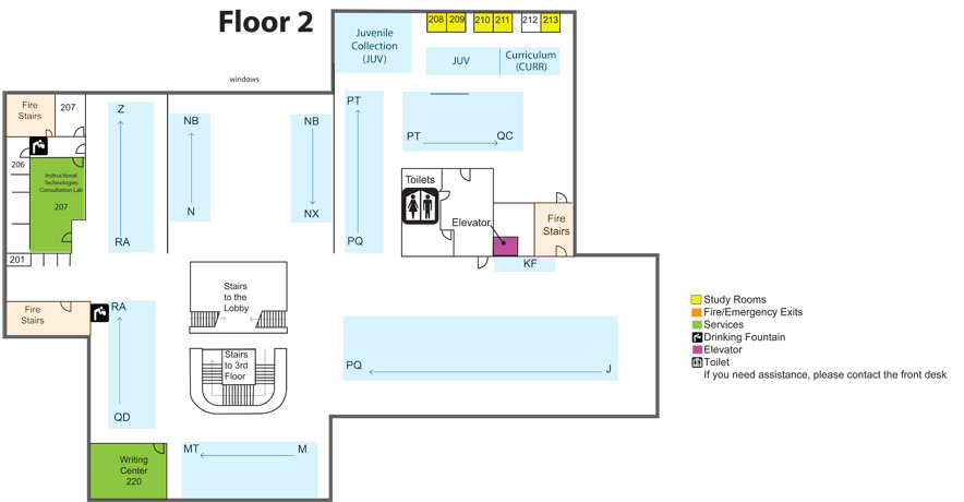 Floor Maps | Library | PLU