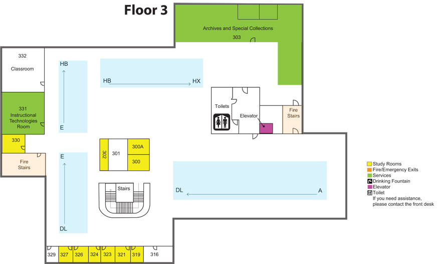 Floor Maps | Library | PLU