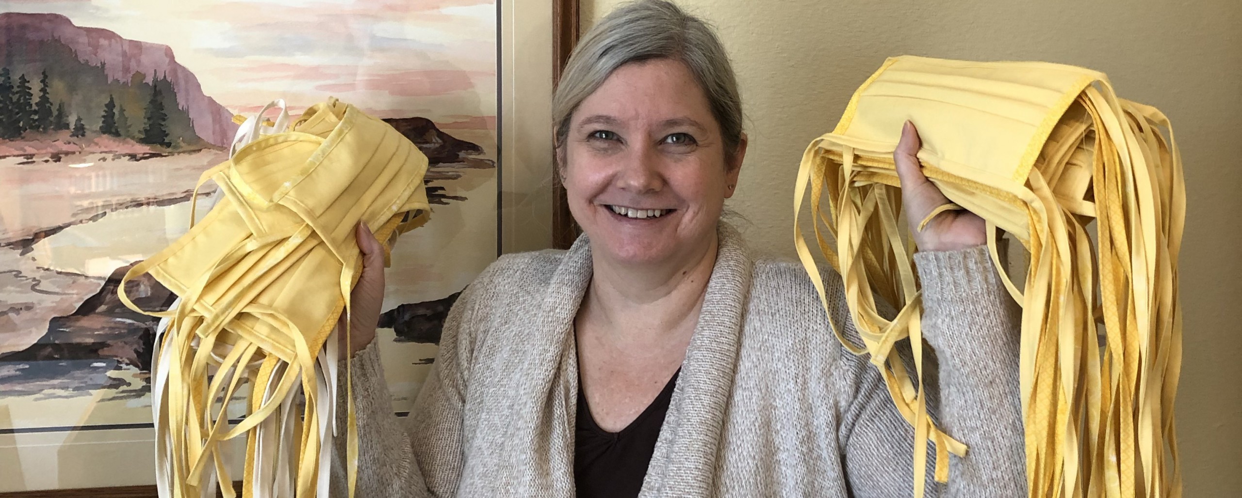 Lutes craft handmade face masks, donate them to community members ...