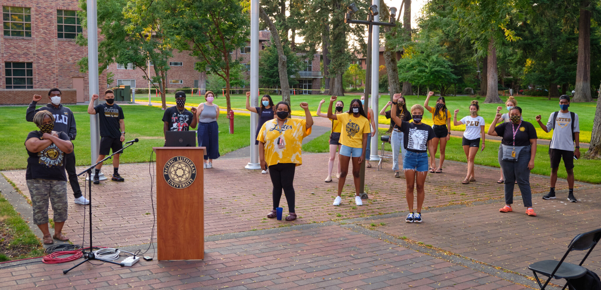 PLU Raises Black Lives Matter Flag on Red Square | News | PLU