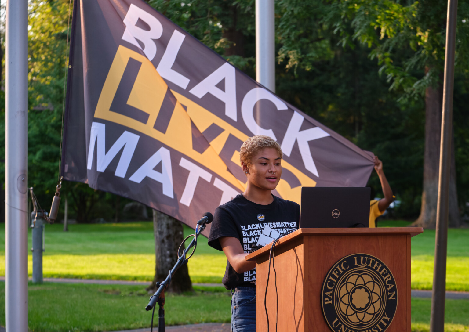 PLU Raises Black Lives Matter Flag on Red Square | News | PLU