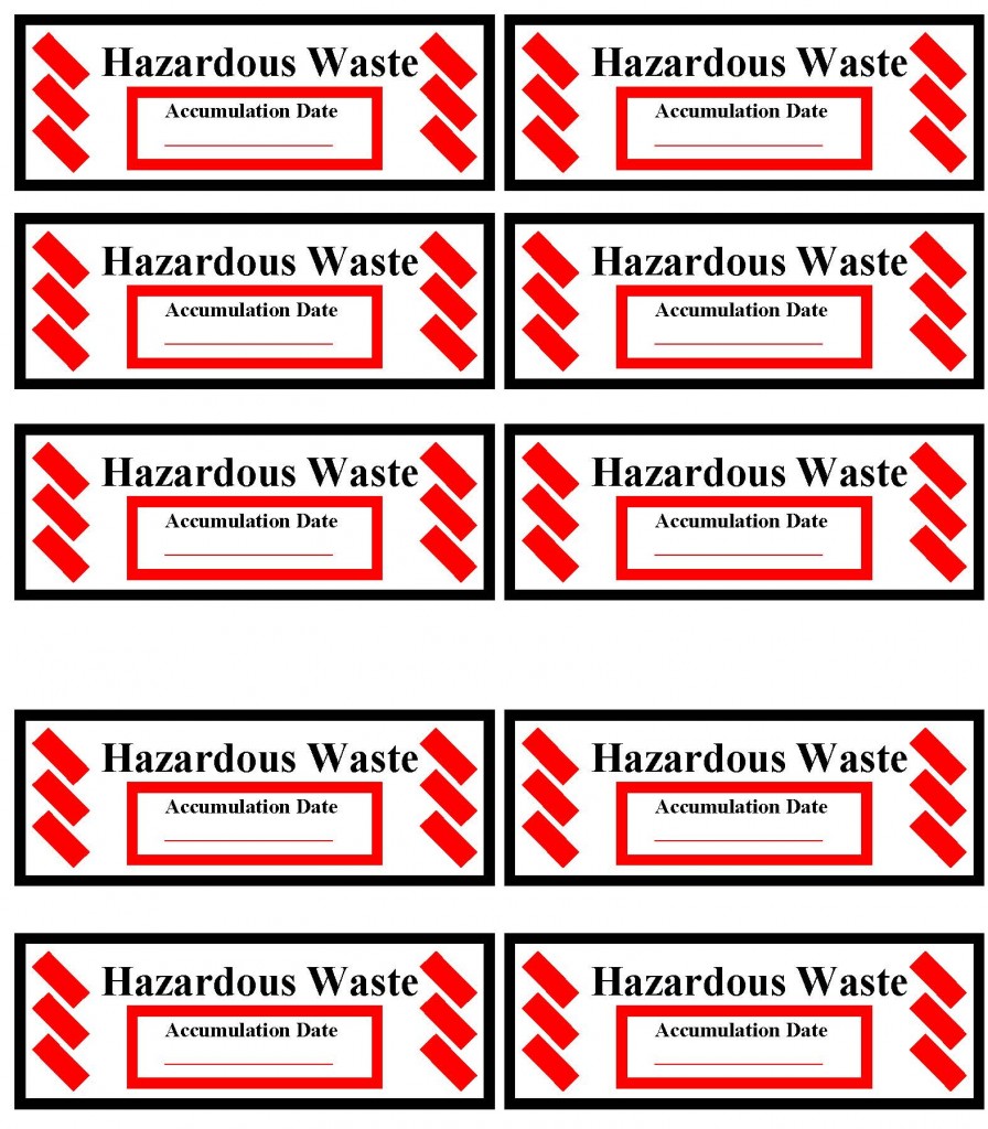 PLU Hazardous Waste Management Plan – Appendix | Occupational Health ...