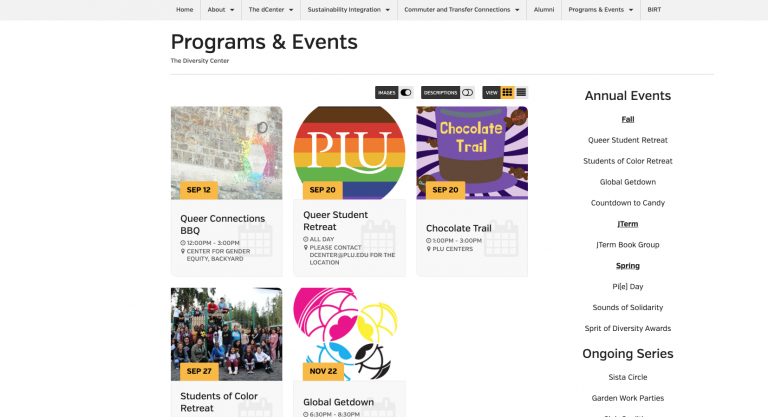 How To Use Localist Calendar | Web Deputy How To Guides | PLU