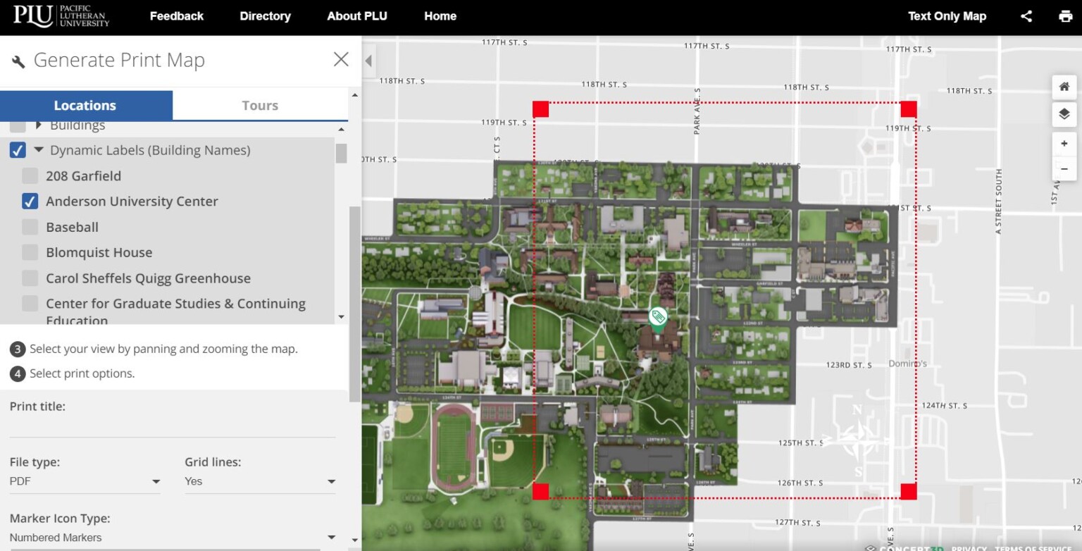 Concept3D (campus map) | Web Deputy How To Guides | PLU