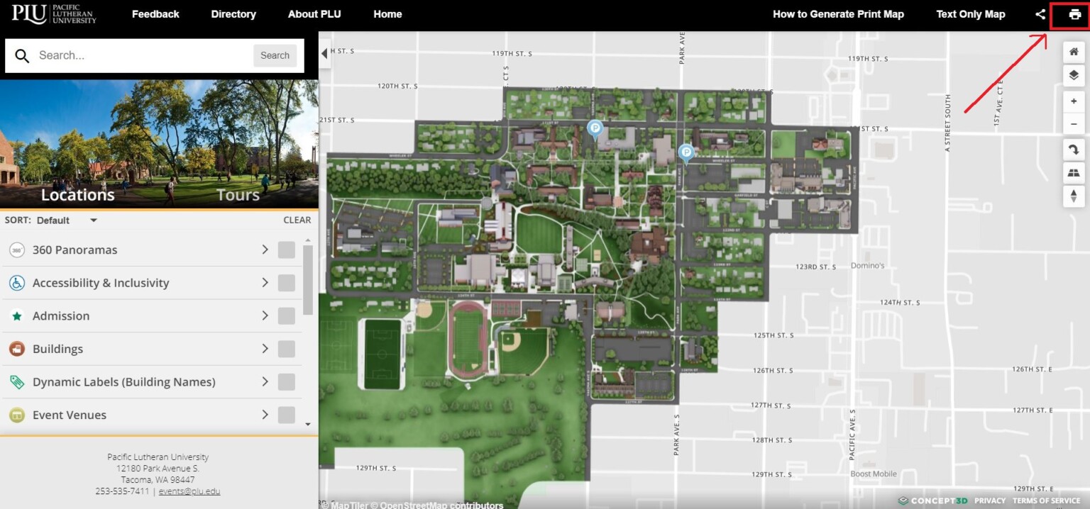 Concept3D (campus map) | Web Deputy How To Guides | PLU